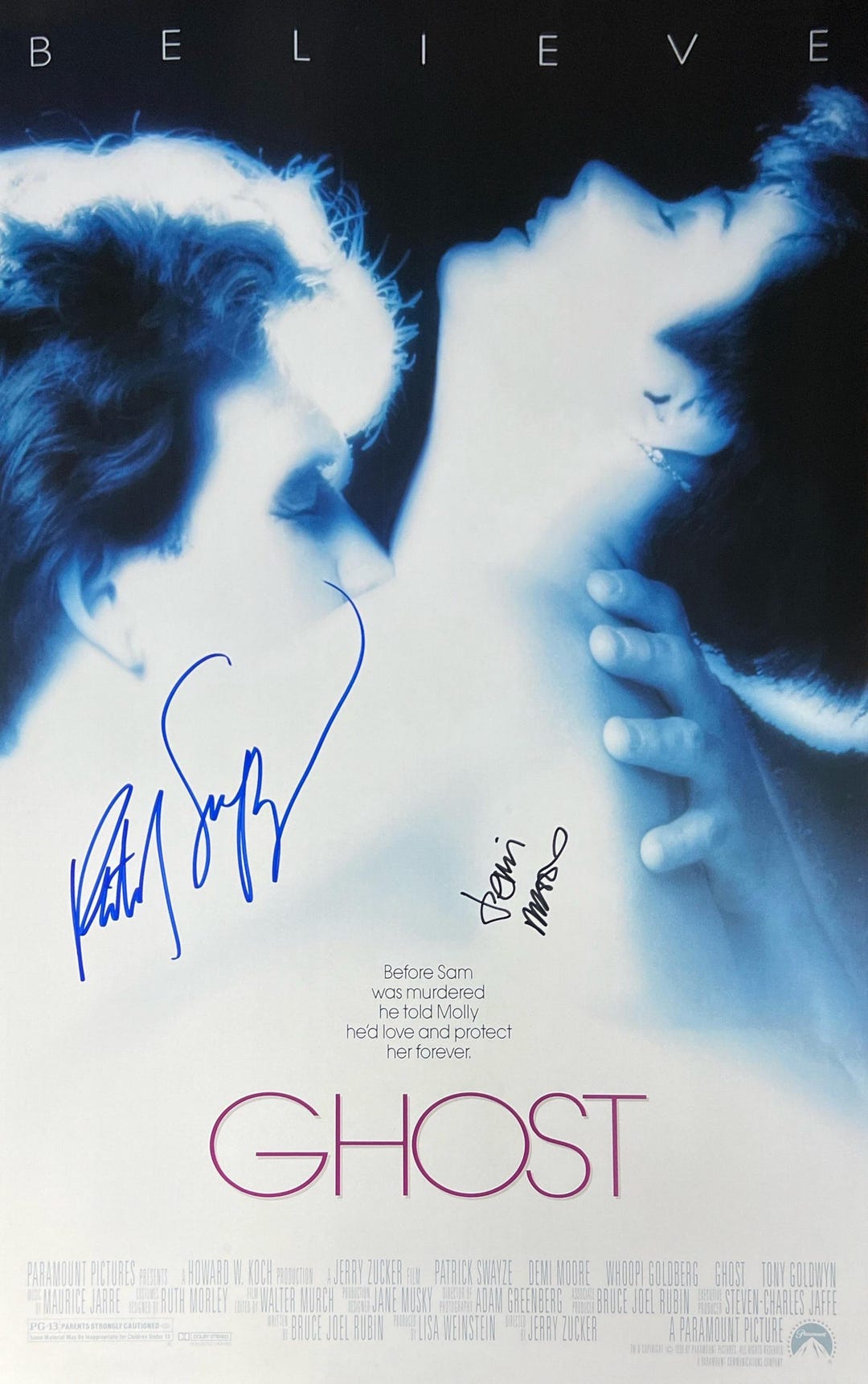 Autograph Signed Ghost Poster COA - Etsy
