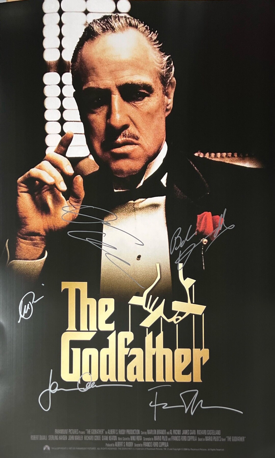 Autograph Signed Godfather Poster COA - Etsy