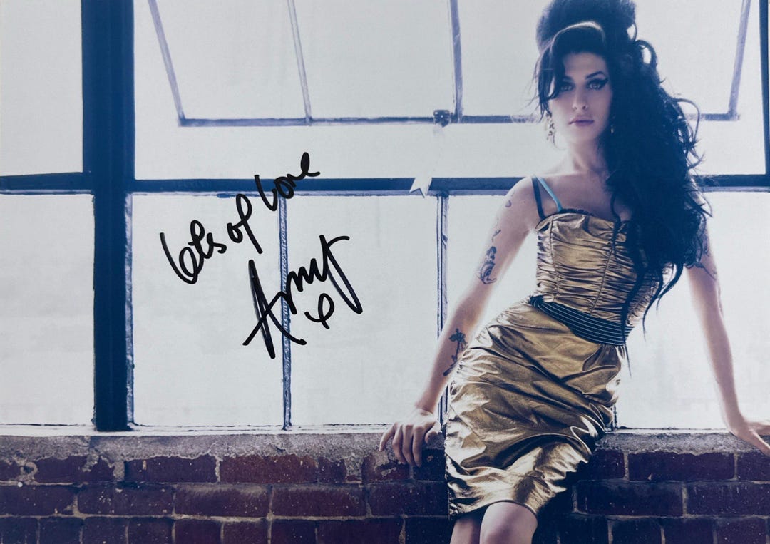 Autograph COA Signed Amy Winehouse Photo - Etsy