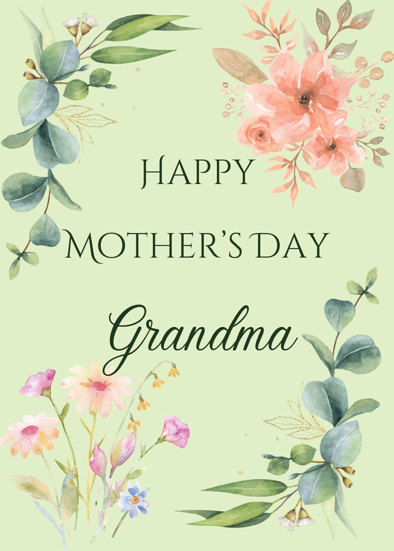 Mother’s Day Cards for Grandma - Etsy