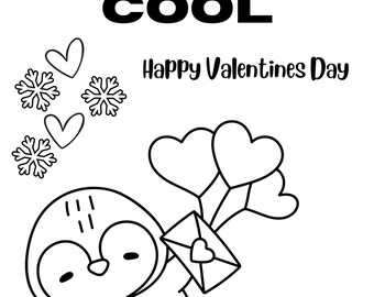 Cute Valentines Day Colouring Pages for Children - Etsy