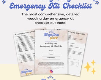 Bridal Emergency Kit Checklist - Etsy