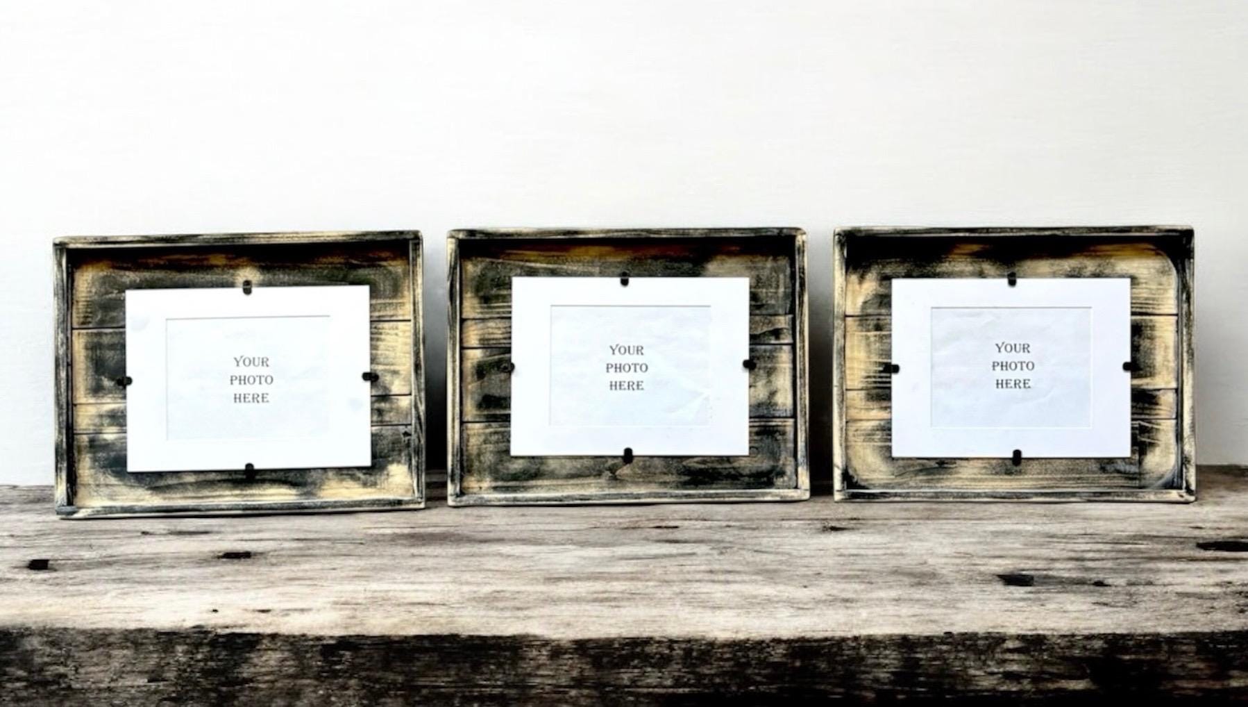 Picture Frames, Reclaimed Wood Photo Frames, Rustic Wood Family Picture ...