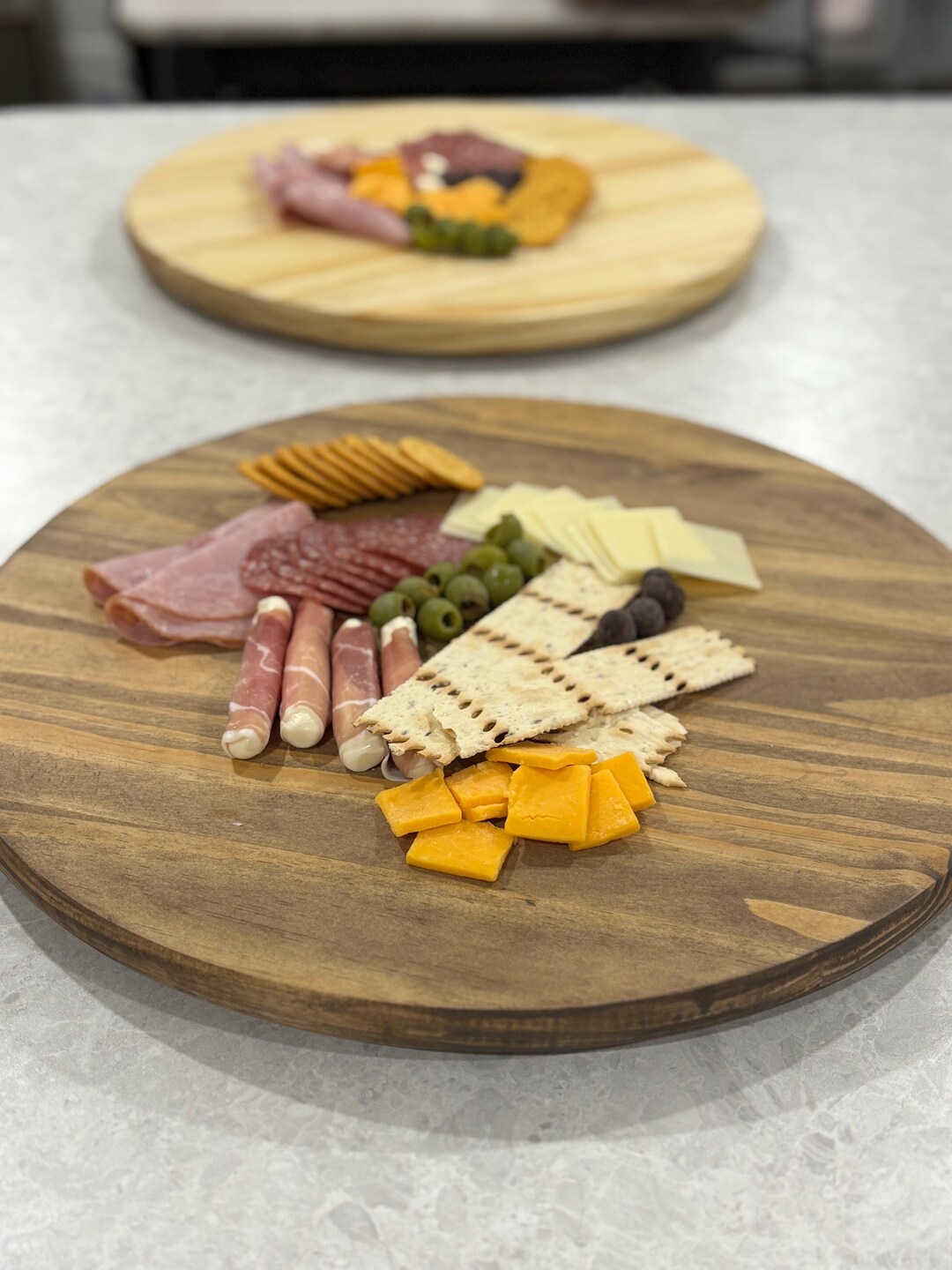 Rotating Circle Charcuterie Board, Rotating Charcuterie Boards, Circle ...