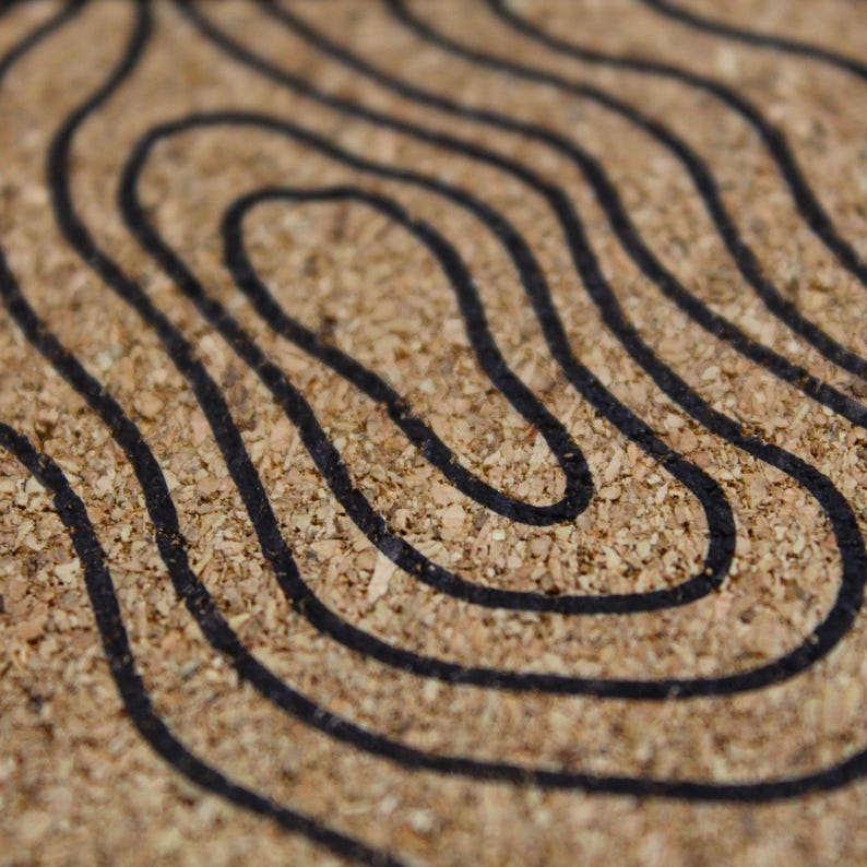 Flux Earth Series Topographic Cork and Matte PLA Drinks Coasters ...