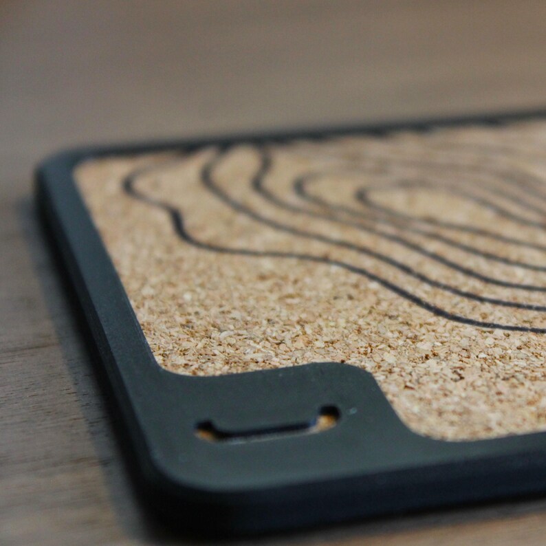 Flux Earth Series Topographic Cork and Matte PLA Drinks Coasters ...