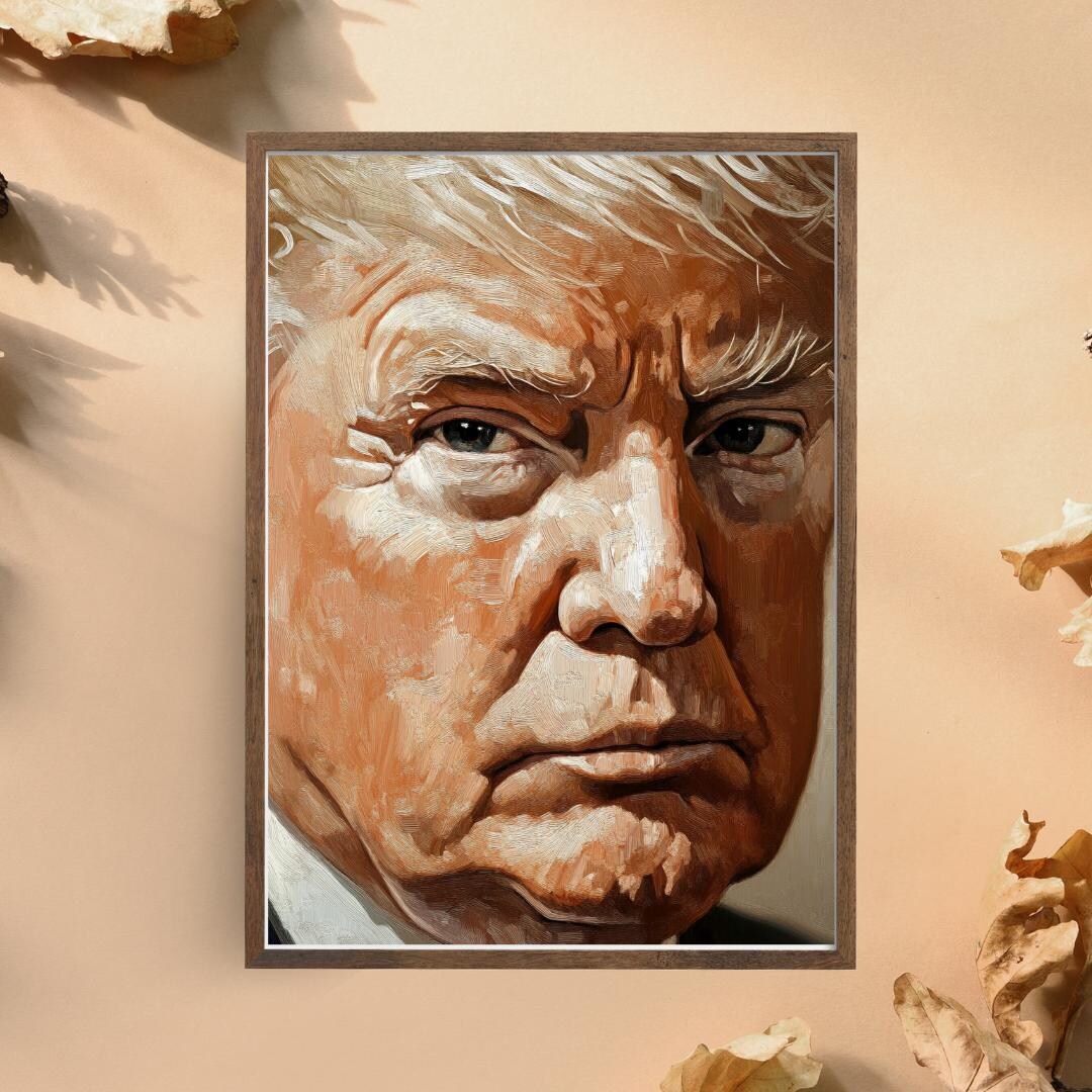 Donald Trump Oil Painting Digital Print of the President DIY - Etsy