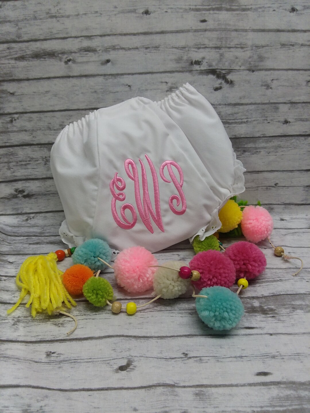 Monogrammed Eyelet Bloomers / Diaper Cover / Toddler Panty - Etsy