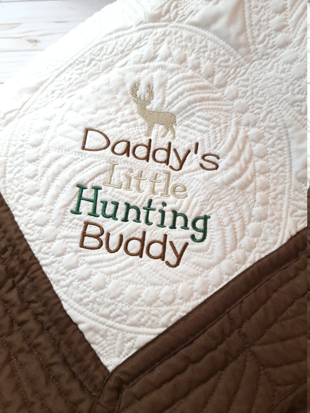 Heirloom Baby Crib Quilt: Daddy's Hunting Buddy Theme, Cotton - Etsy
