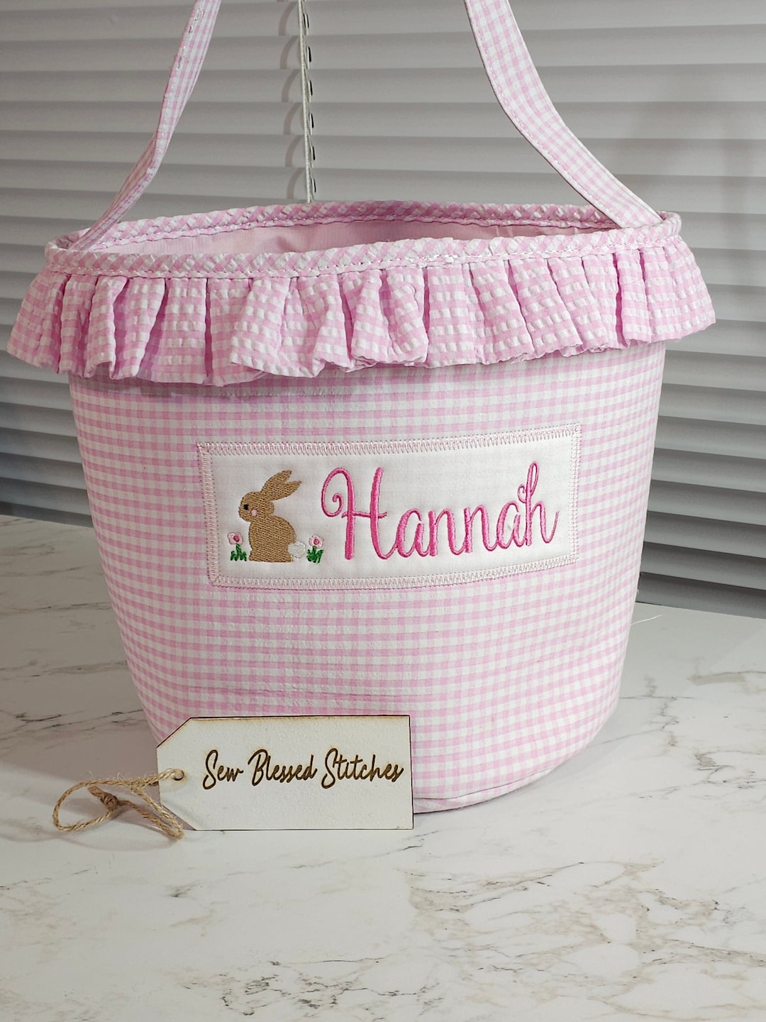 Personalized Easter Bucket: Girl Ruffle Basket, Monogrammed - Etsy