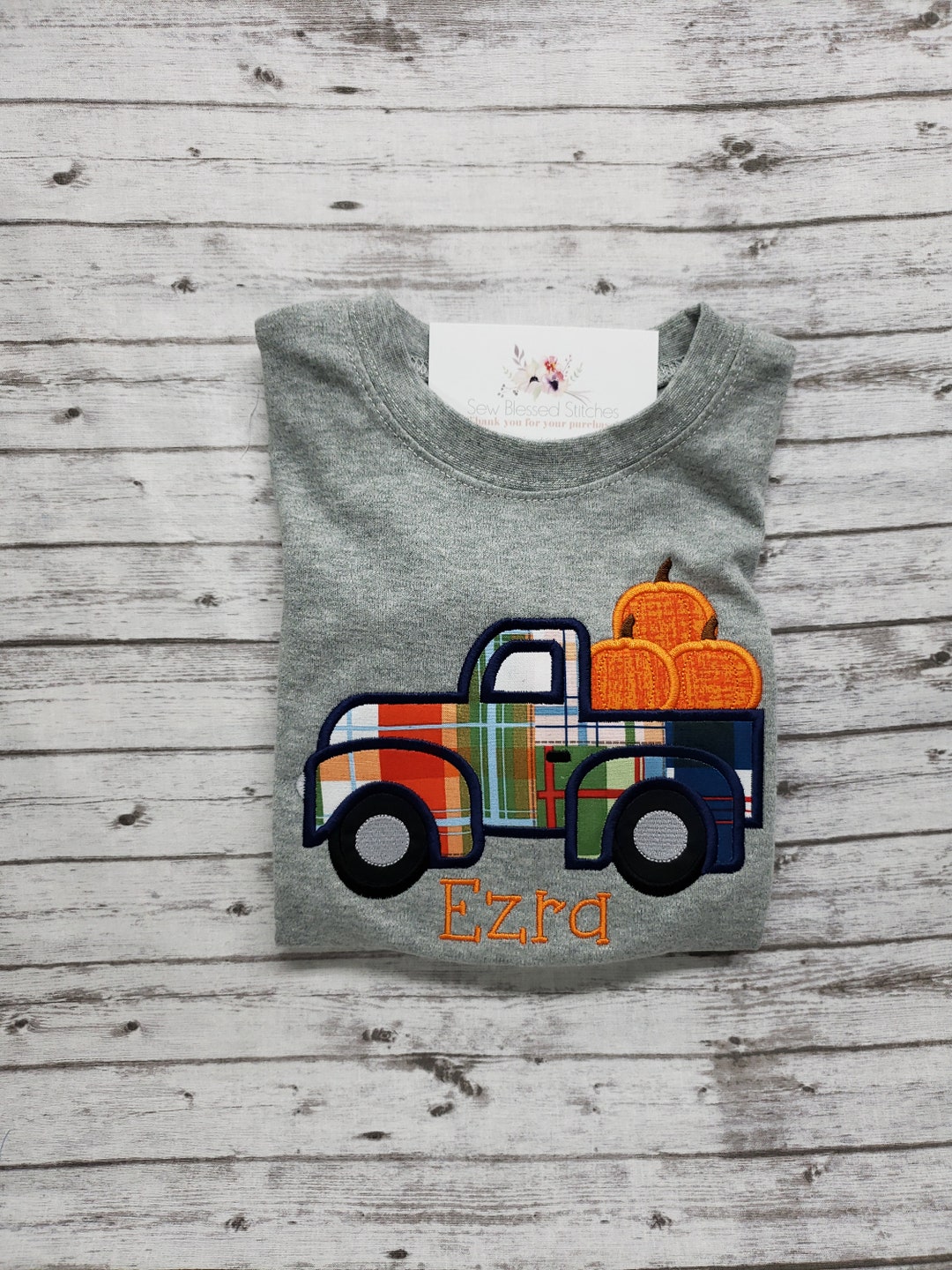Fall Applique Shirt / Pumpkin Truck Fall Applique Shirt With - Etsy