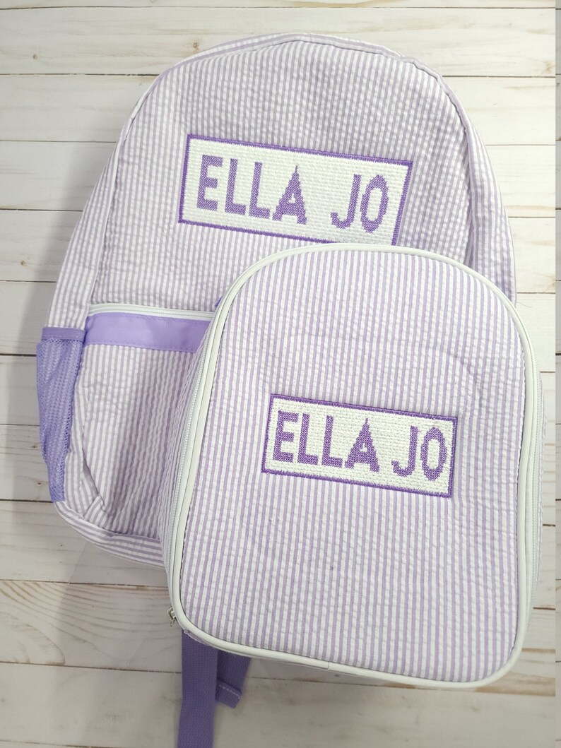 Personalized Seersucker Backpack Faux Smocked Backpack Girl | Etsy