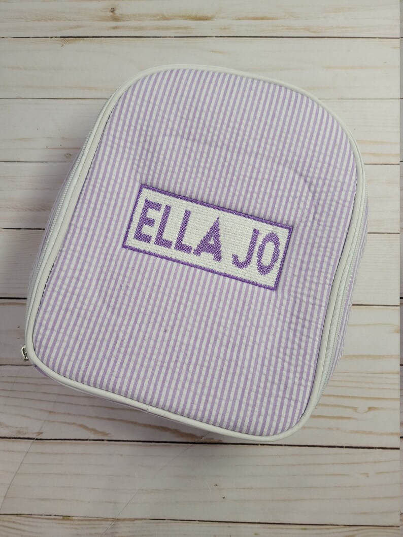 Personalized Seersucker Backpack Faux Smocked Backpack Girl | Etsy