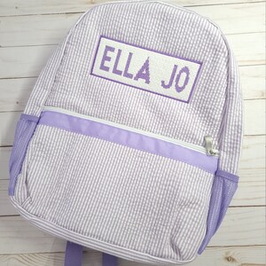 Personalized Seersucker Backpack Faux Smocked Backpack Girl - Etsy