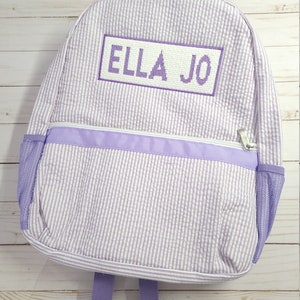 Personalized Seersucker Backpack Faux Smocked Backpack Girl - Etsy