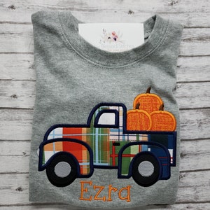Fall Applique Shirt / Pumpkin Truck Fall Applique Shirt With - Etsy