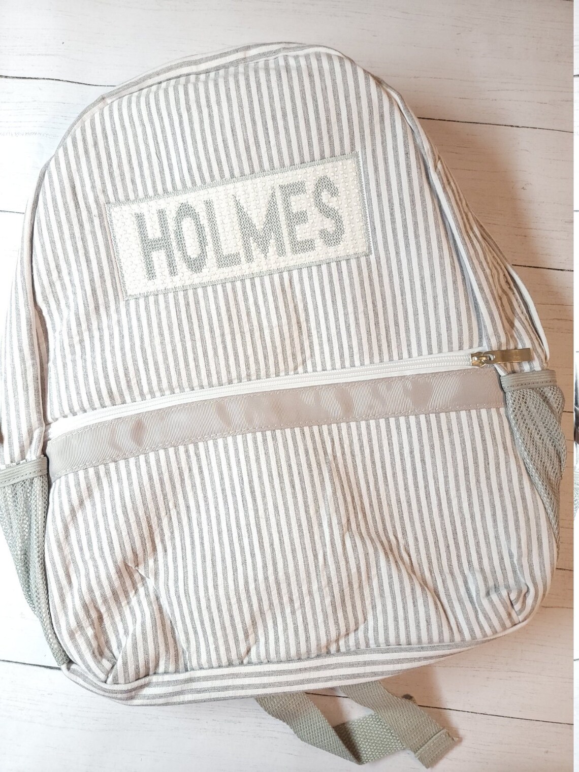 Personalized Seersucker Backpack Faux Smock Name Backpack - Etsy