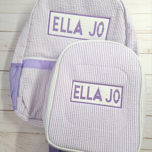 Personalized Seersucker Backpack Faux Smocked Backpack Girl - Etsy