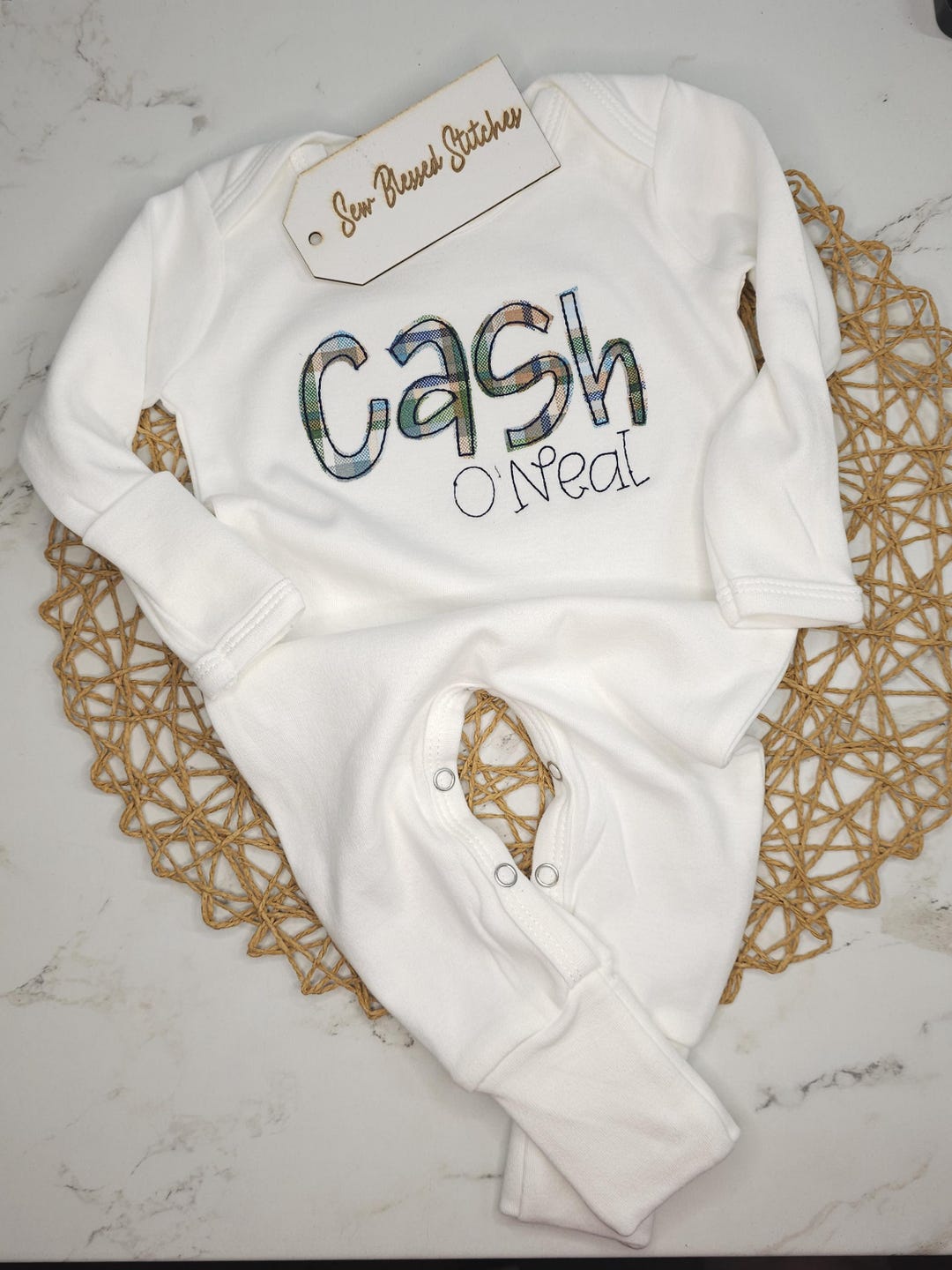 Personalized Baby Romper, Monogram Baby Romper, Baby Shower Gift, New ...