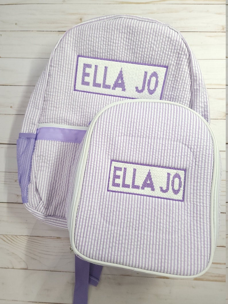 Personalized Seersucker Backpack Faux Smocked Backpack Girl | Etsy
