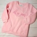 Personalized Pink Toddler Sweatshirt: Embroidered Name - Etsy