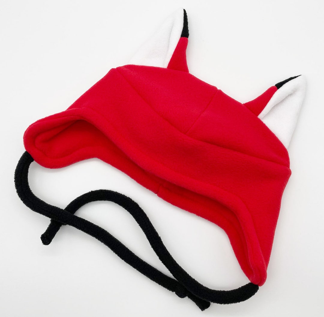 Red Fox Fleece Winter Hat Attack of Super Foxy Slyness - Etsy
