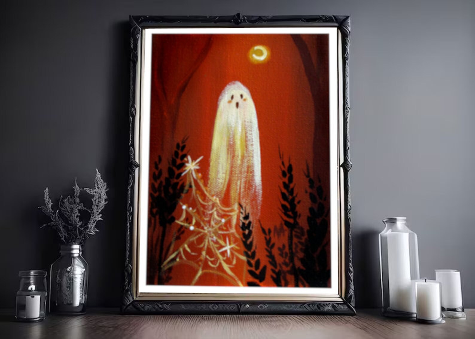 Buoyancy on the Bog - Spooky Spiders- Ghost Painting - Print- April ...
