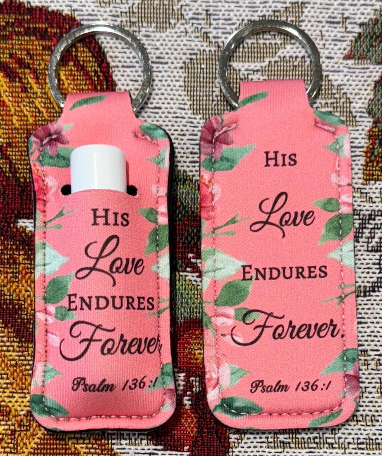 Sublimation Scripture Lip Balm Keychain Holder: Colorful Designs - Etsy