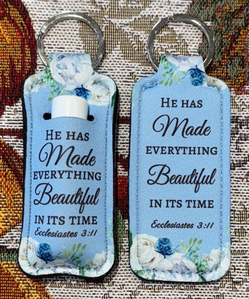 Sublimation Scripture Lip Balm Keychain Holder: Colorful Designs - Etsy