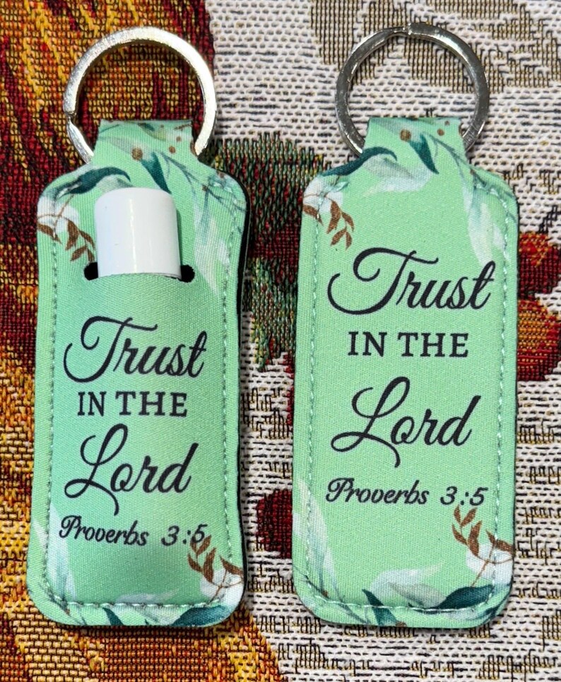 Sublimation Scripture Lip Balm Keychain Holder: Colorful Designs - Etsy