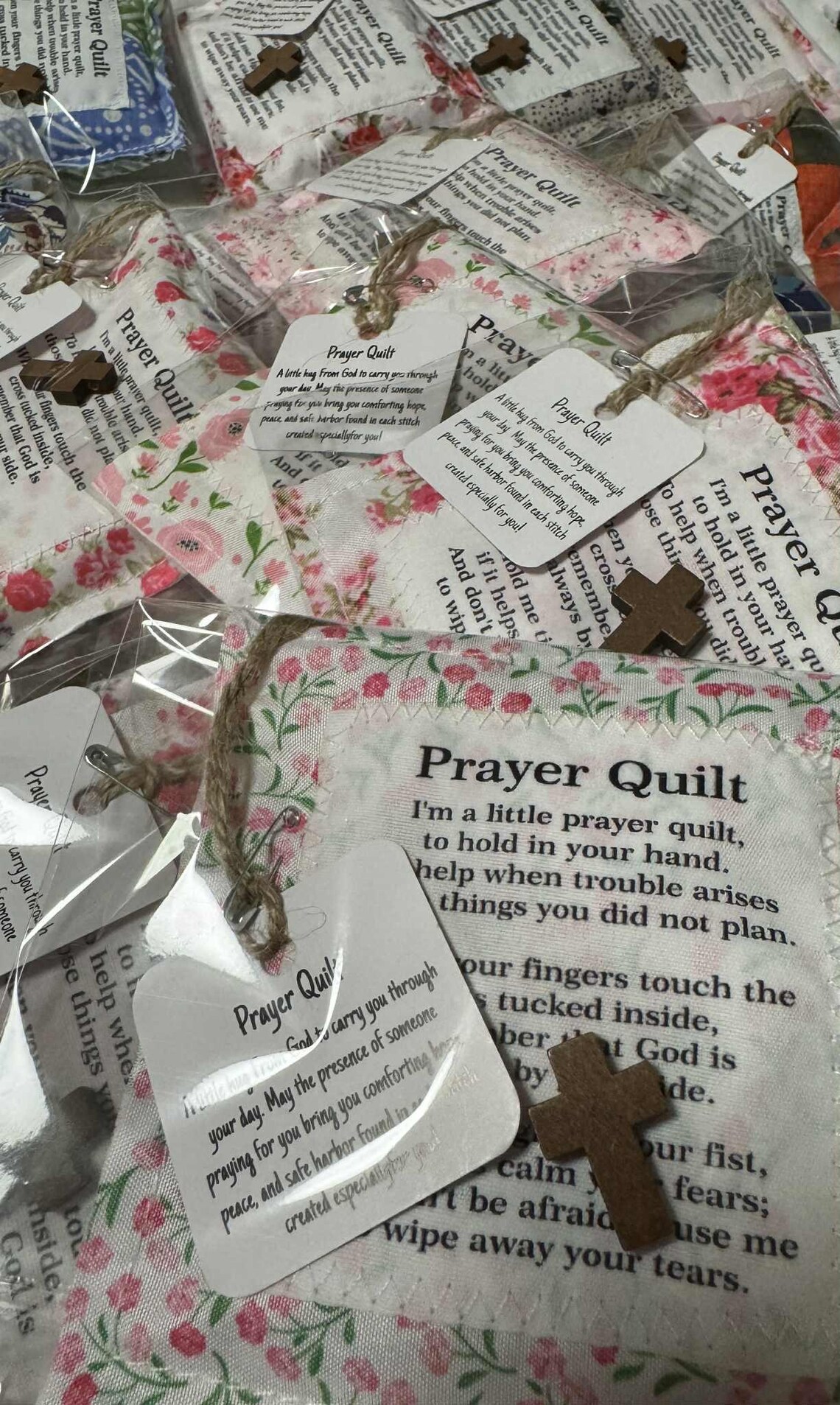 Prayer Quilt Pocket Size - Heart and Square Shapes Available - Also ...
