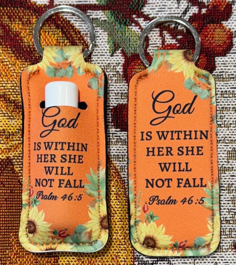 Sublimation Scripture Lip Balm Keychain Holder: Colorful Designs - Etsy