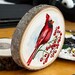 CARDINAL Hand Painted Live Edge Wood Slice Ornament CHOICE - Etsy