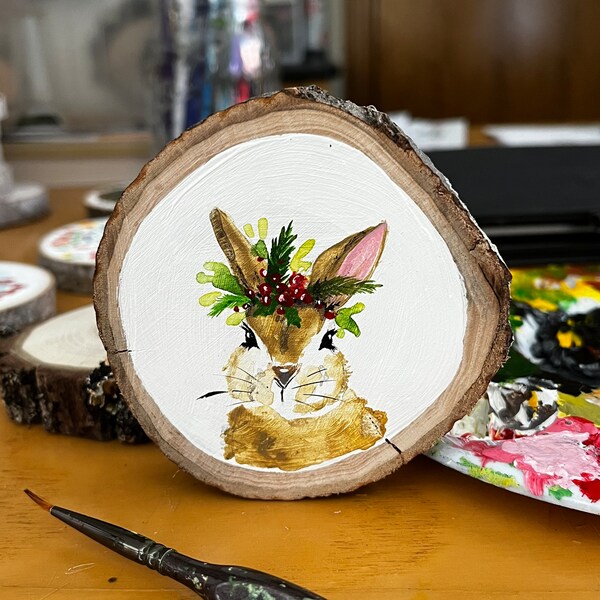 Hand Painted Rabbit - Etsy