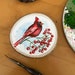 CARDINAL Hand Painted Live Edge Wood Slice Ornament CHOICE - Etsy