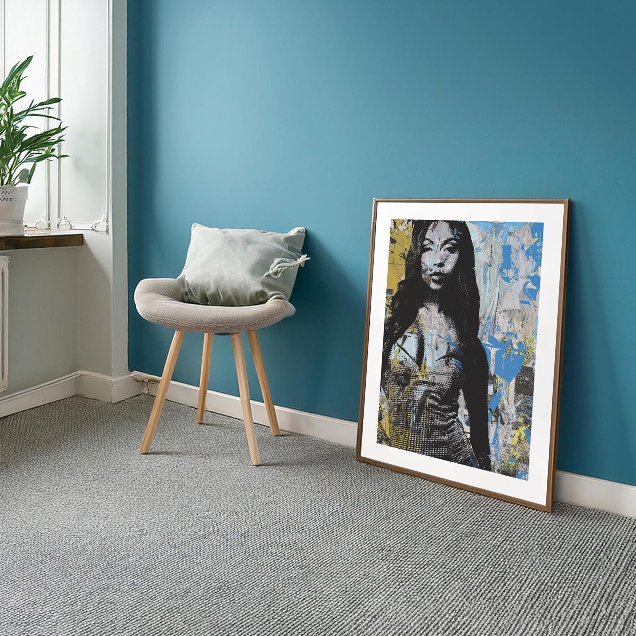 Female Portrait Collage Poster, Stylish Female Portrait Print, Female ...