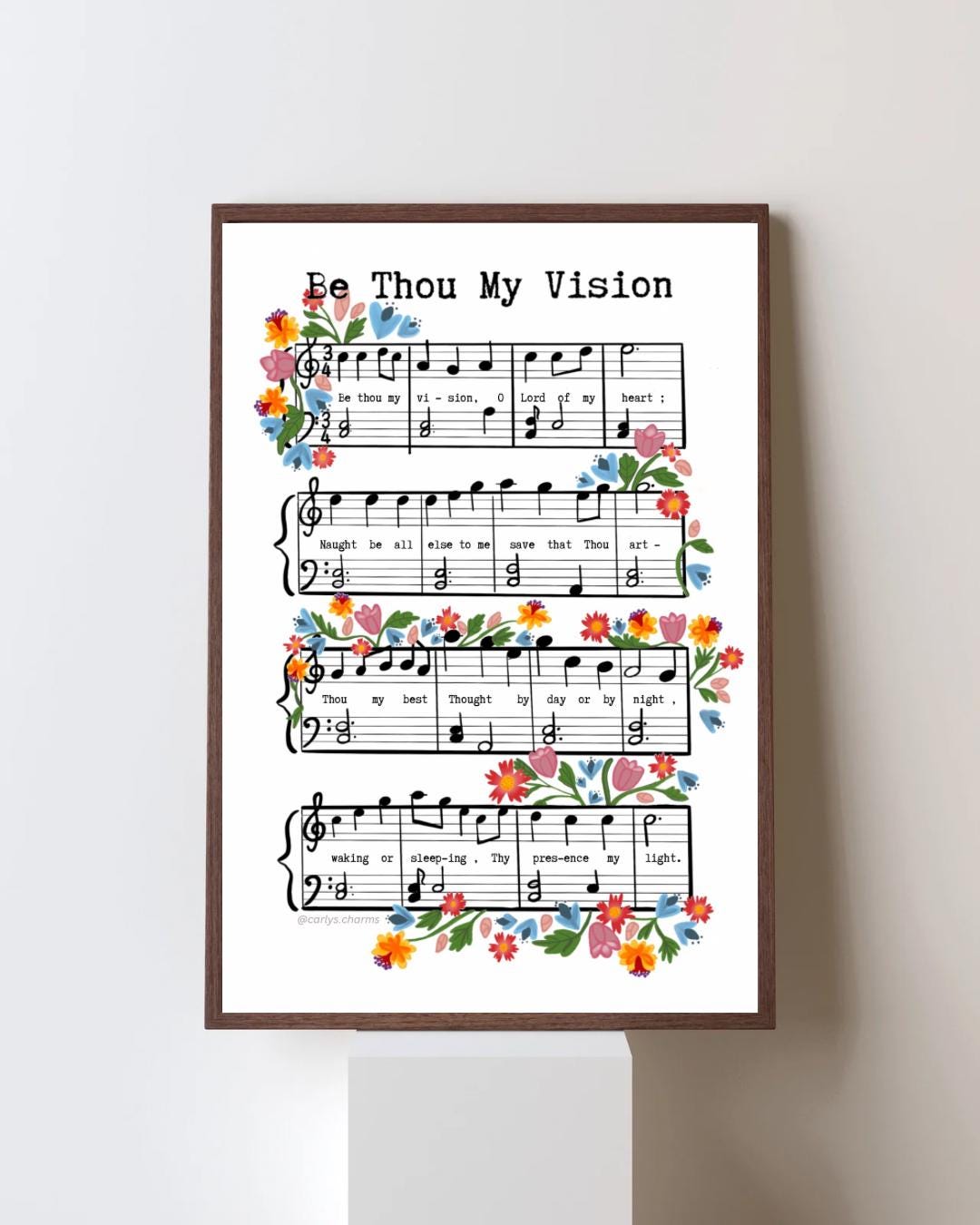 Hand Painted Hymn “be Thou My Vision” - Etsy