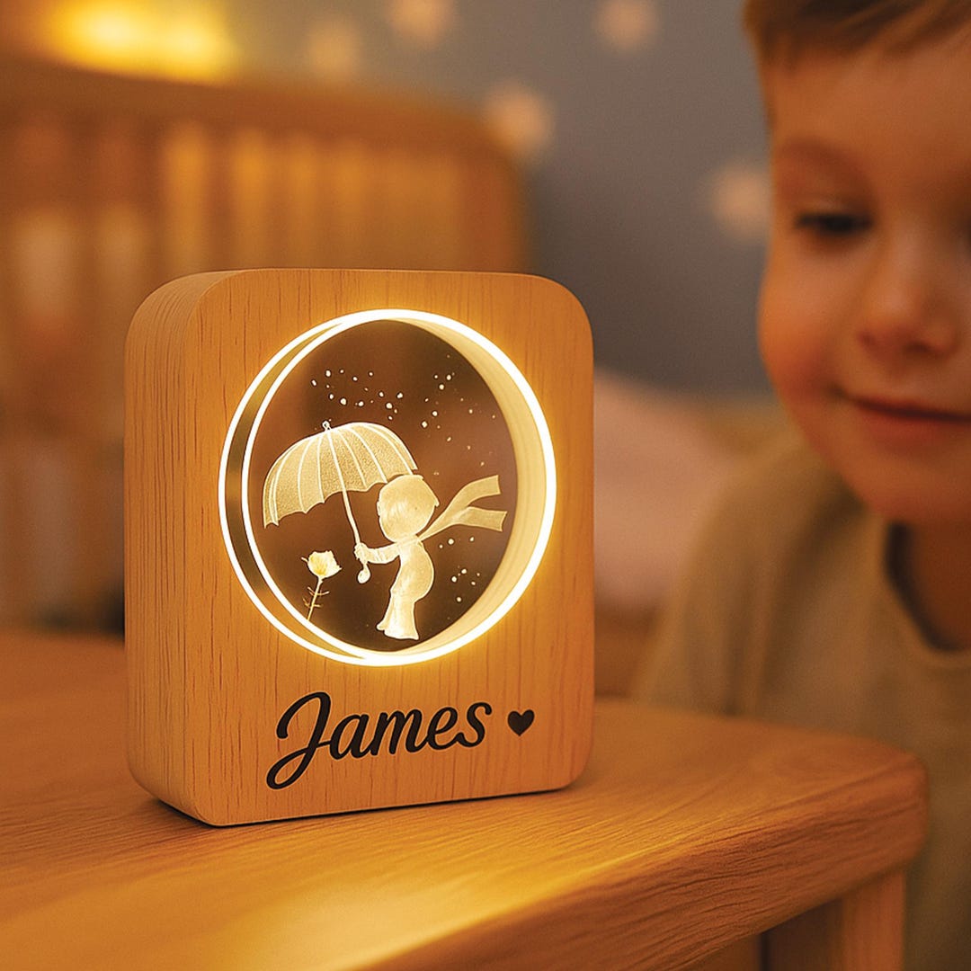 Personalized Little Prince Night Light – Custom Hand-drawn Style Lamp ...