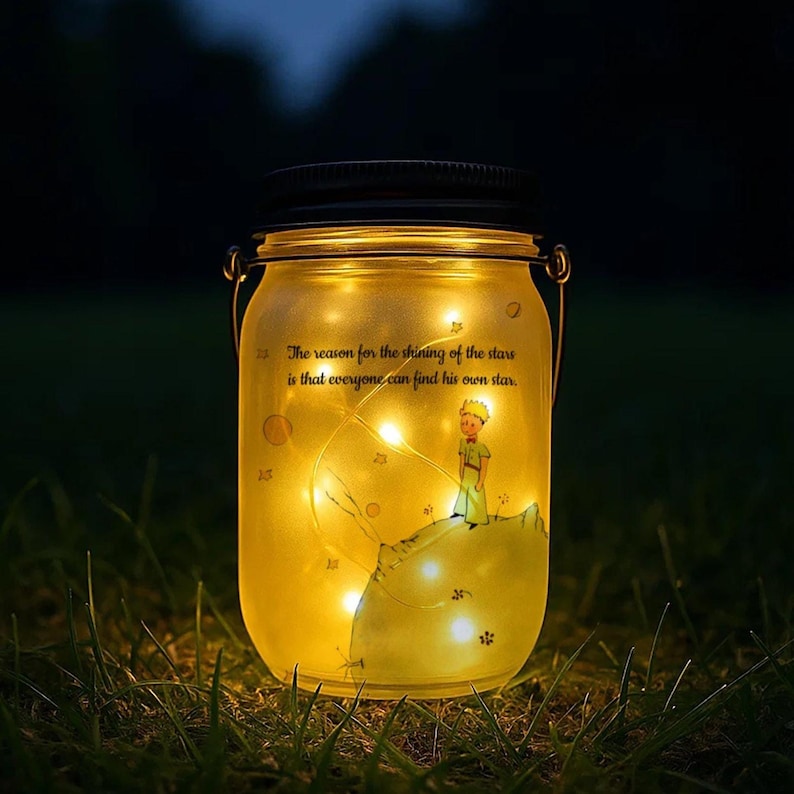 Solar Mason Jar Light,the Little Prince Night Light,solar Powered ...