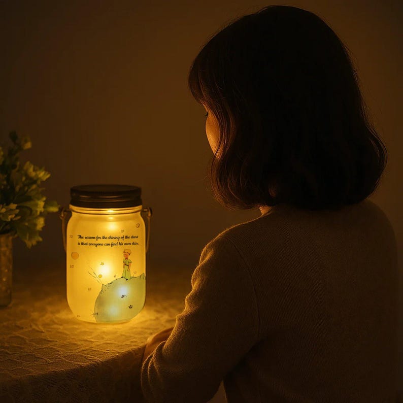 Solar Mason Jar Light,the Little Prince Night Light,solar Powered ...