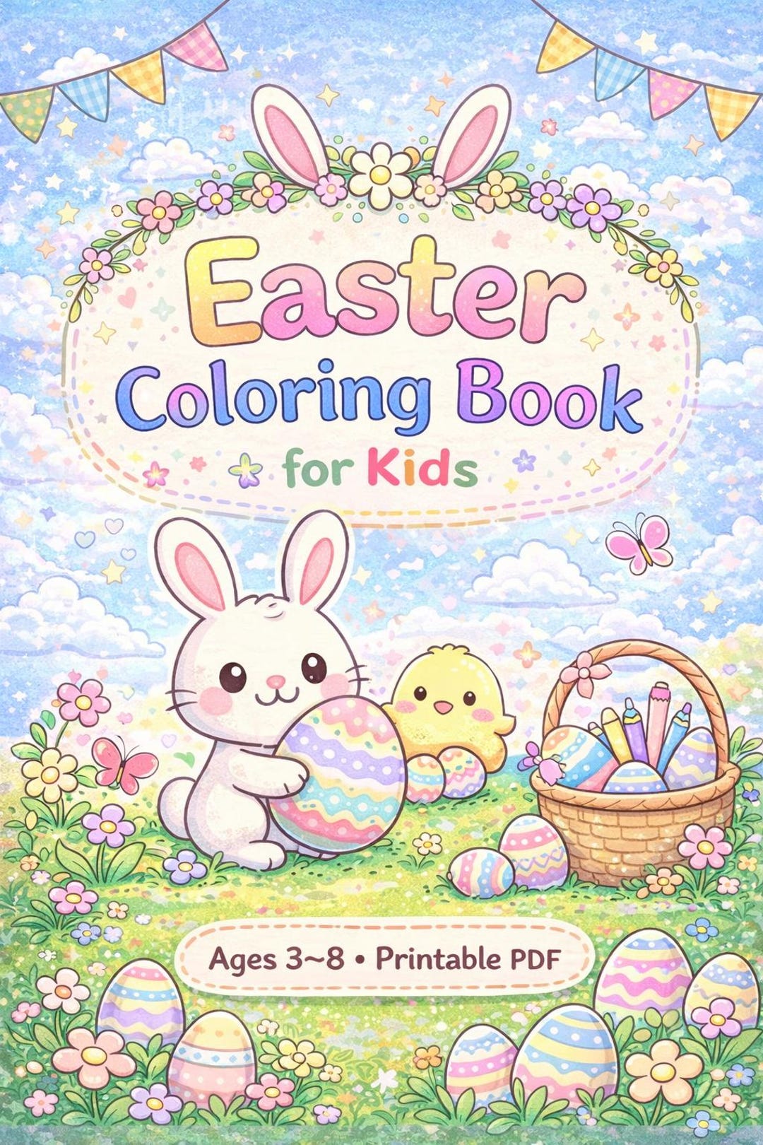 Easter Coloring Book for Kids | Bold & Easy Spring Pages | Printable ...