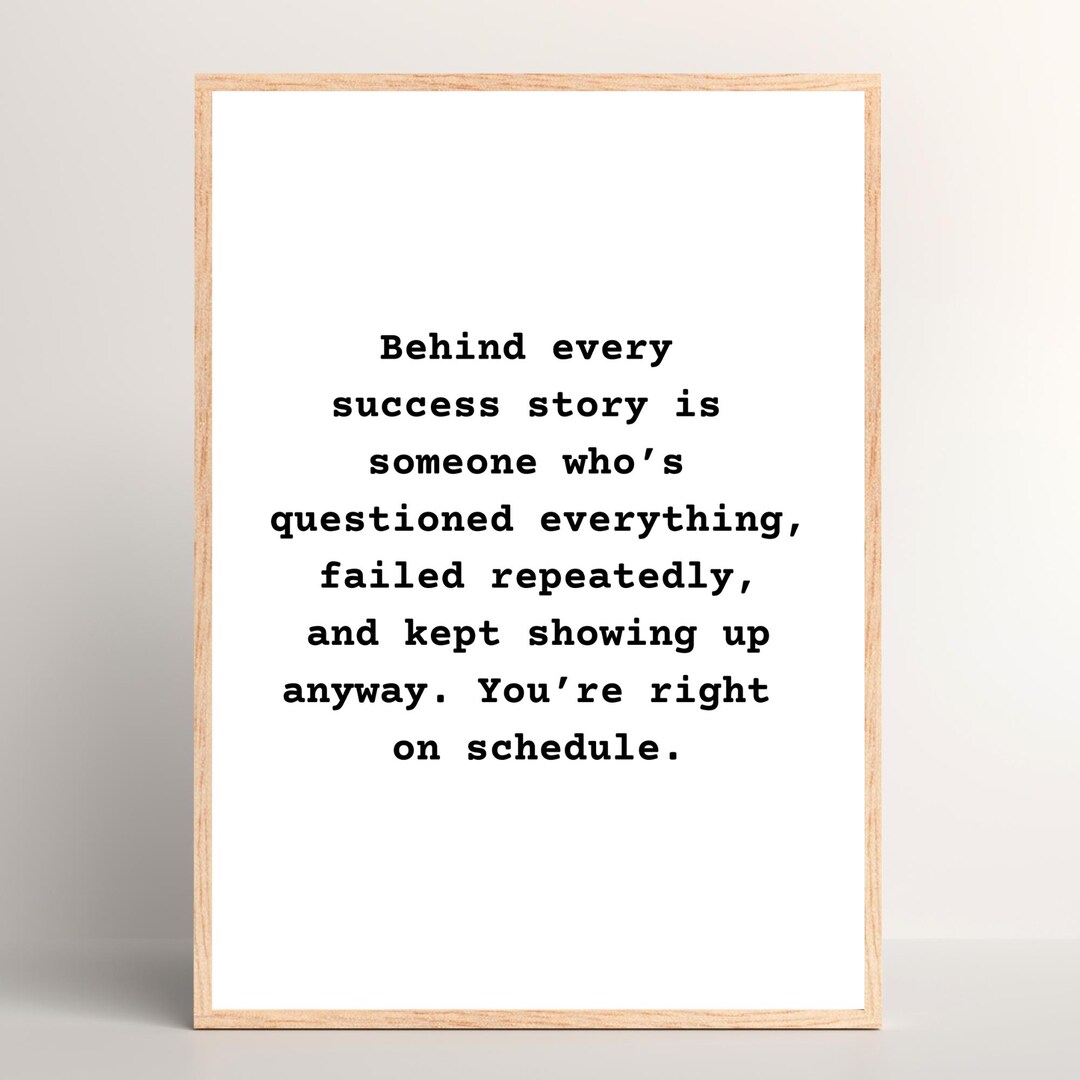 Behind Every Success - Digital Download, Motivational Poster, Wall Art ...