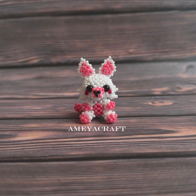 Handcrafted Beaded Mangle Figurine: Unique Beadwork Gift - Etsy