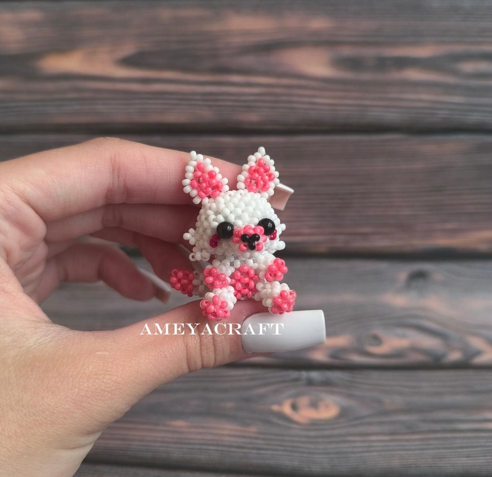 Handcrafted Beaded Mangle Figurine: Unique Beadwork Gift - Etsy