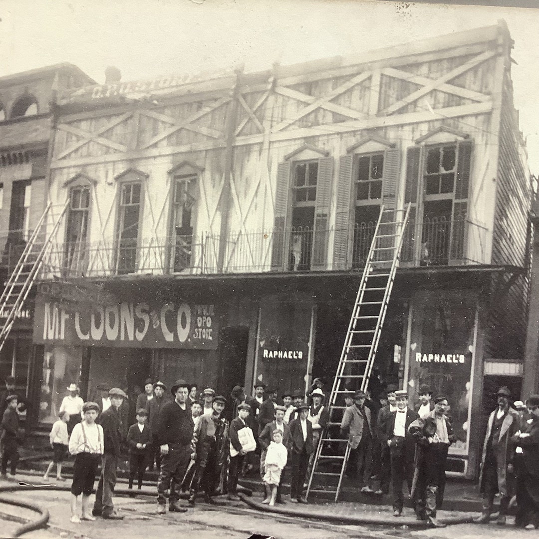 Vintage Cabinet Card Photo Restaurant Fire People Mr. Coons Raphael’s ...