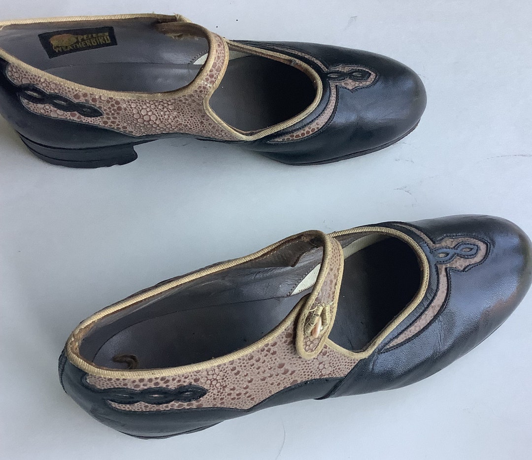 Very Vintage Girls Women’s Leather Snake Skin Shoes Peters Weatherbird ...