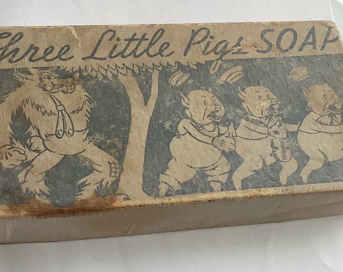 Vintage Scarce Disney Three Little Pigs Set of 3 Soaps in Original Box ...