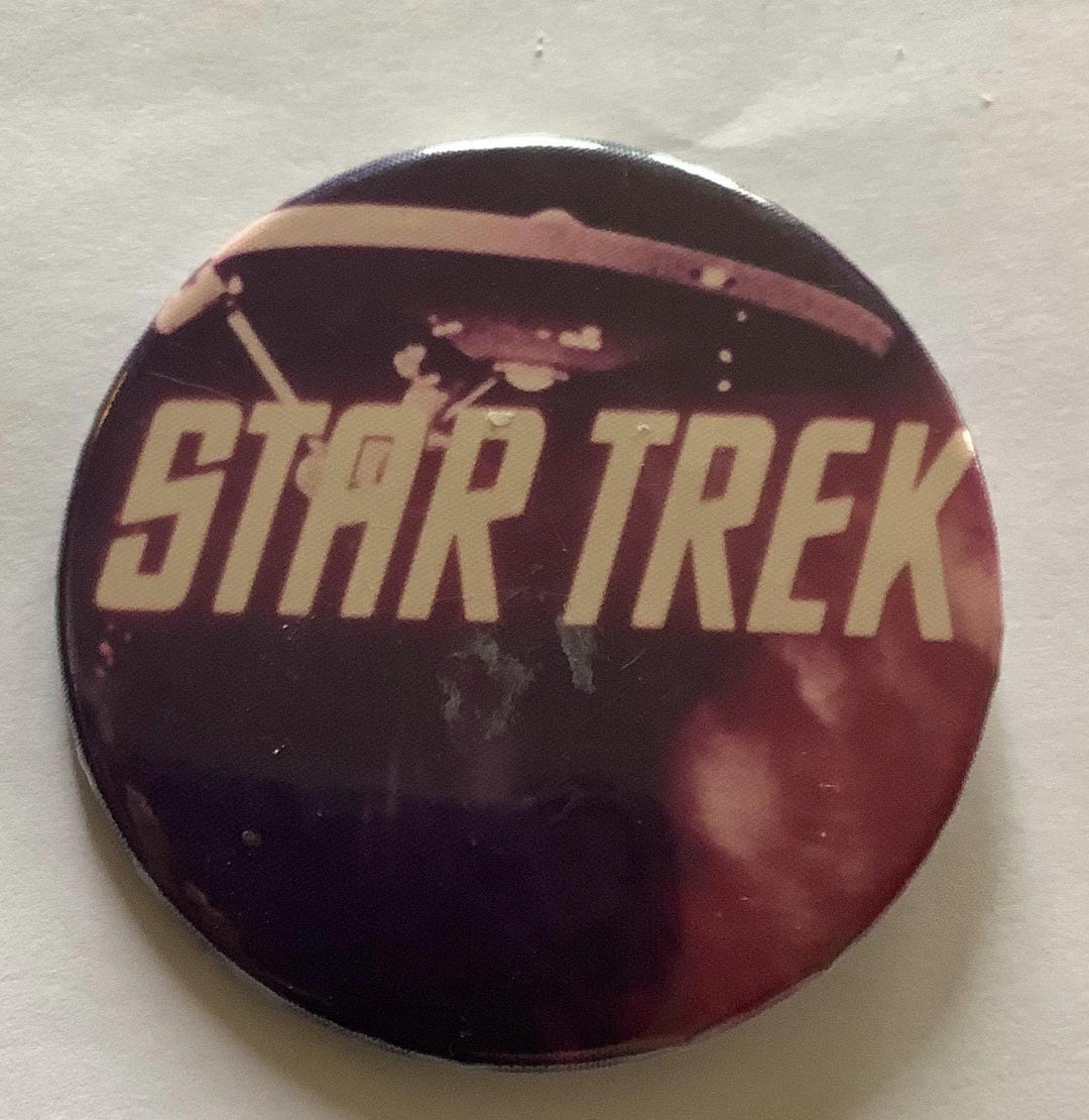 Vintage Star Trek Metal Pin Back Button Maker Info on Back. - Etsy
