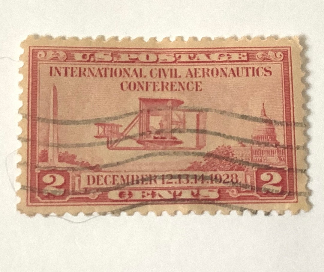 Vintage Two Cent International Aeronautics Conference Postage Stamp - Etsy