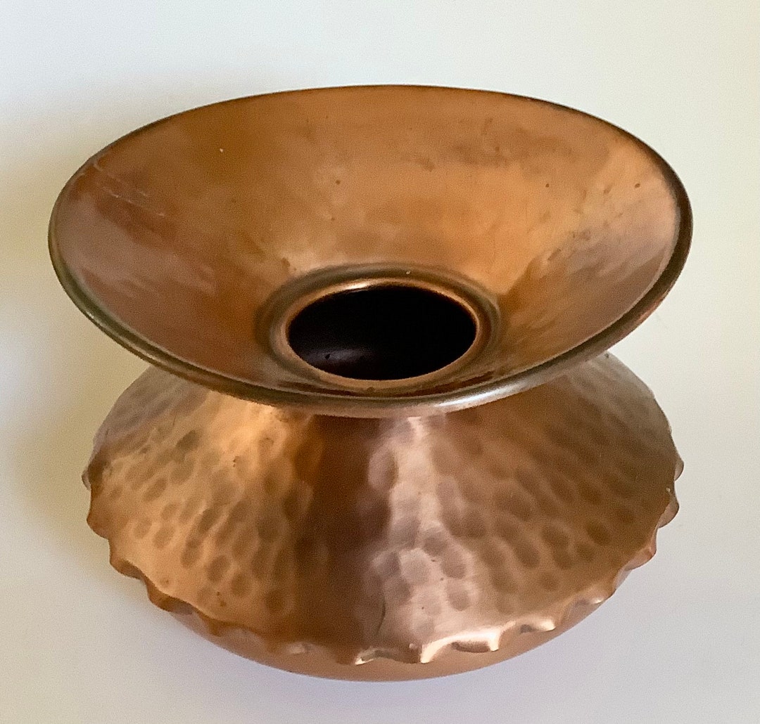 Vintage Hammered Solid Copper Spittoon Vase Vessel Home Decor W/tags - Etsy